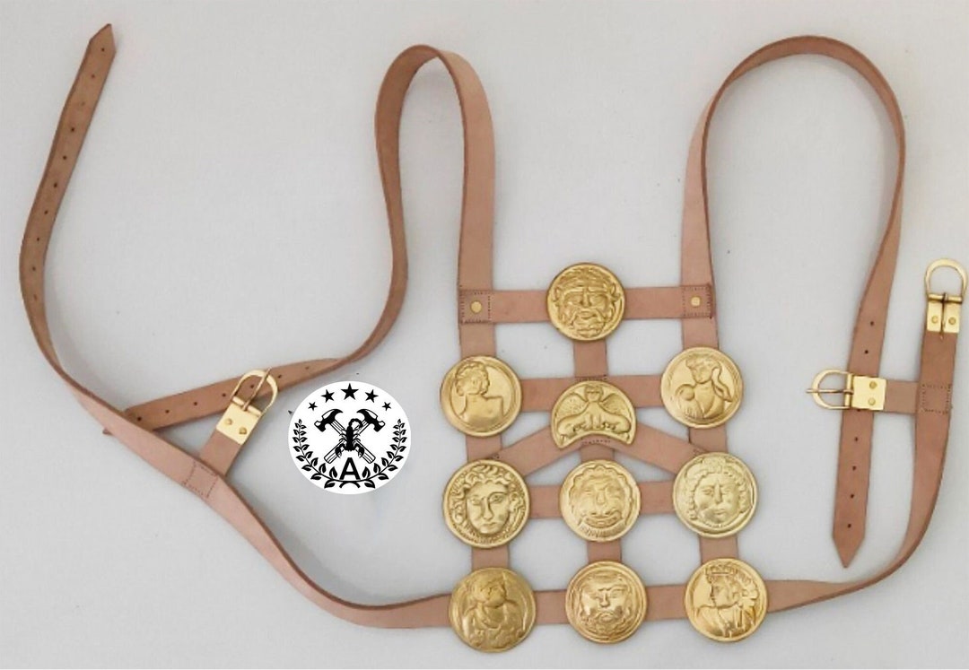 Roman Belt Phalerae Made of Brass With Leather Belt, Christmas Gift ...