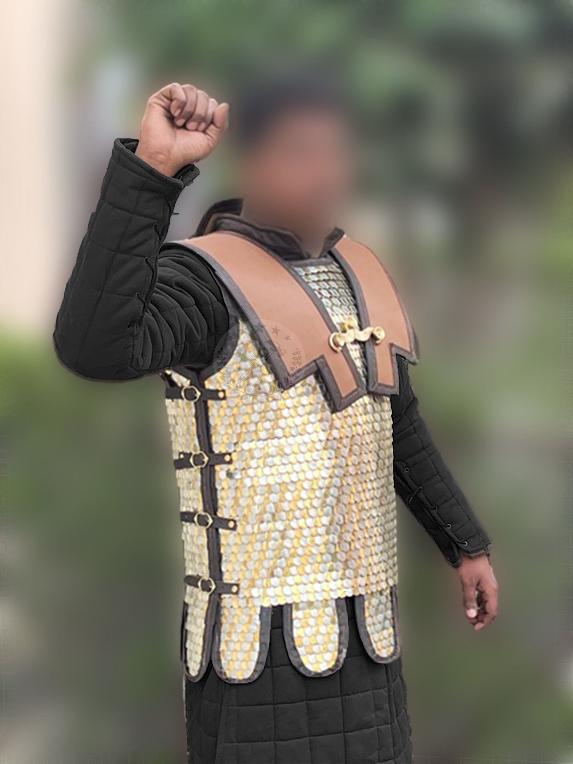 Brass Scale Lorica Squamata, With Red Leather Doubler & Double Pteruges ...