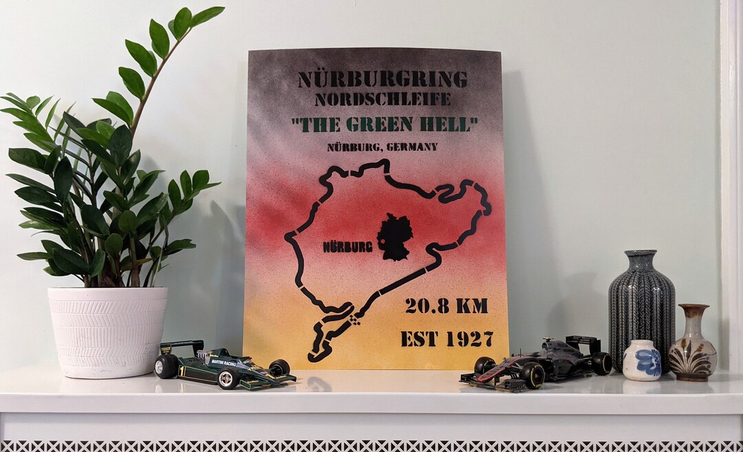 16x20 Nurburgring Norschleife Racetrack Formula 1 Art Poster, Wall ...