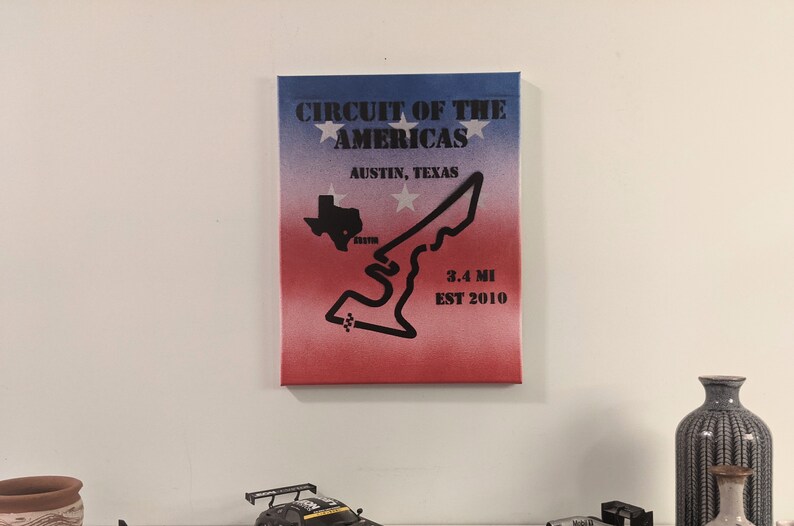 11x14 COTA Circuit of the Americas Formula 1 Racetrack Austin Texas ...