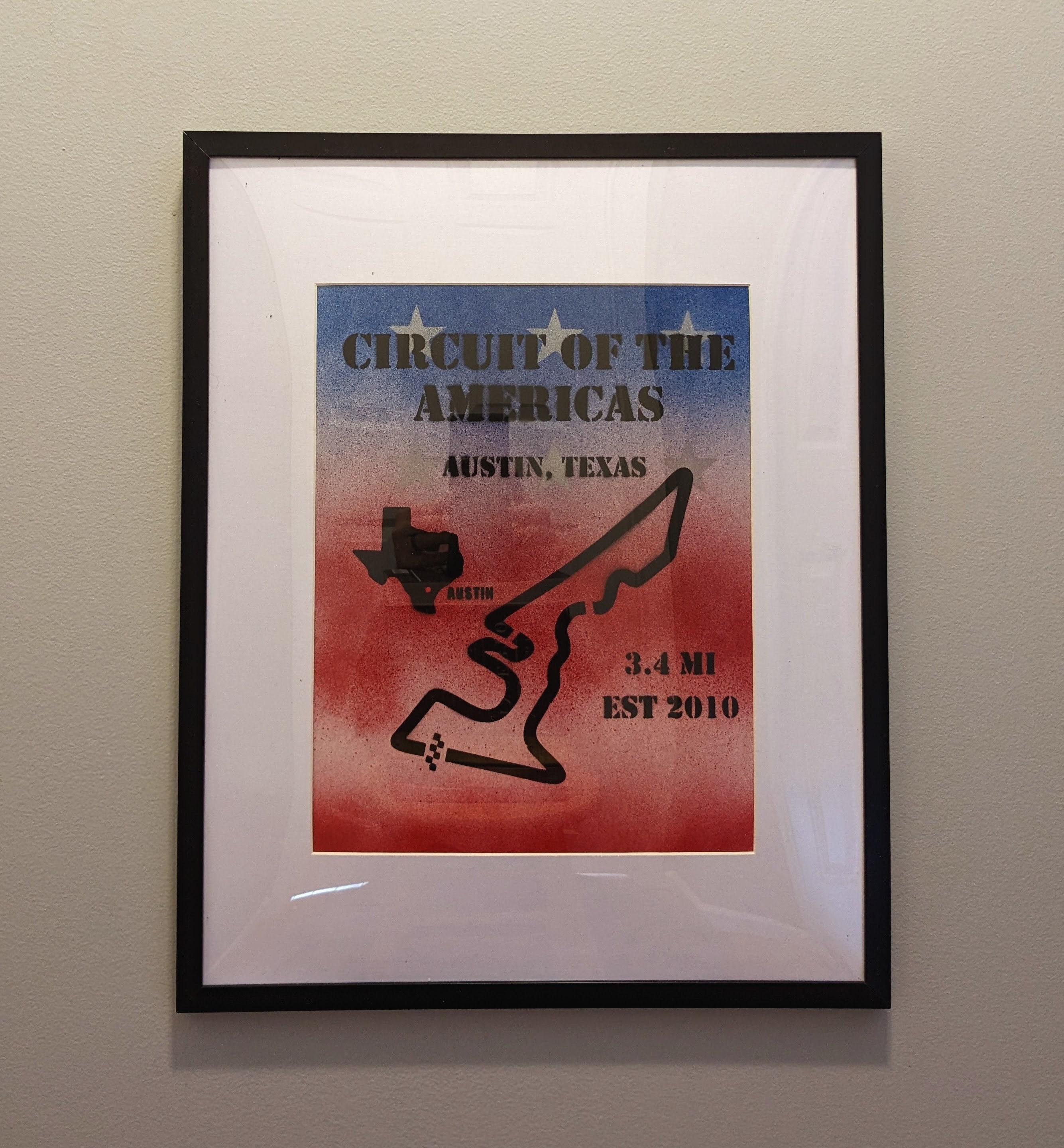 11x14 COTA Circuit of the Americas Formula 1 Racetrack Austin Texas ...