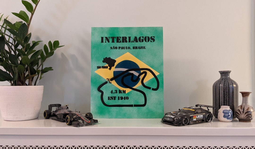 11x14 Interlagos Circuit Formula 1 Racetrack Poster, Wall Decor - Etsy