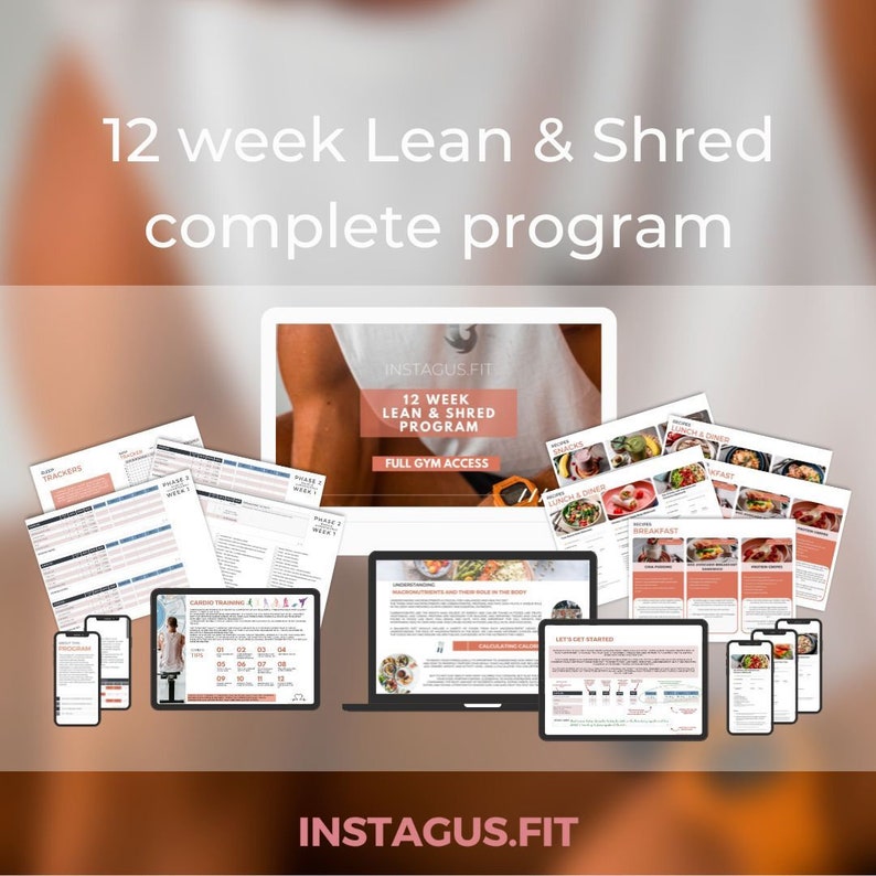 12 Week LEAN & SHRED Complete Program - Etsy