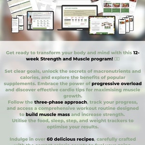 12 Week STRENGTH & MUSCLE Complete Program - Etsy