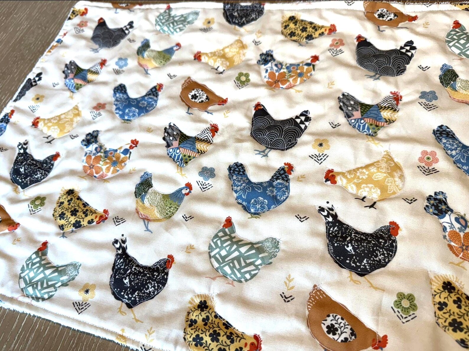 Quilted Chickens Drying Mat 100% Cotton - Etsy