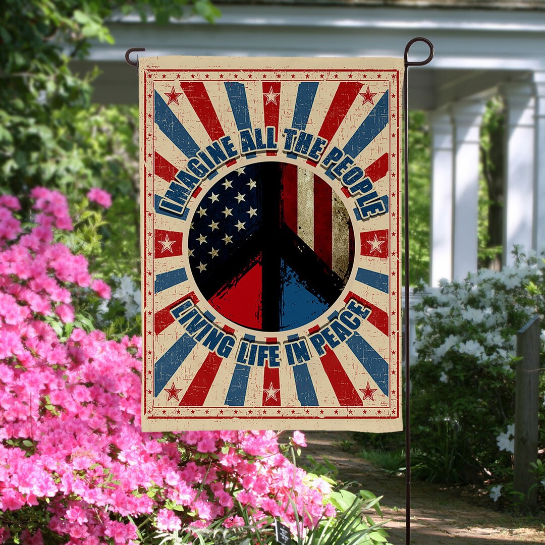 Imagine All the People Living Life in Peace Flag, America Peace Flag ...