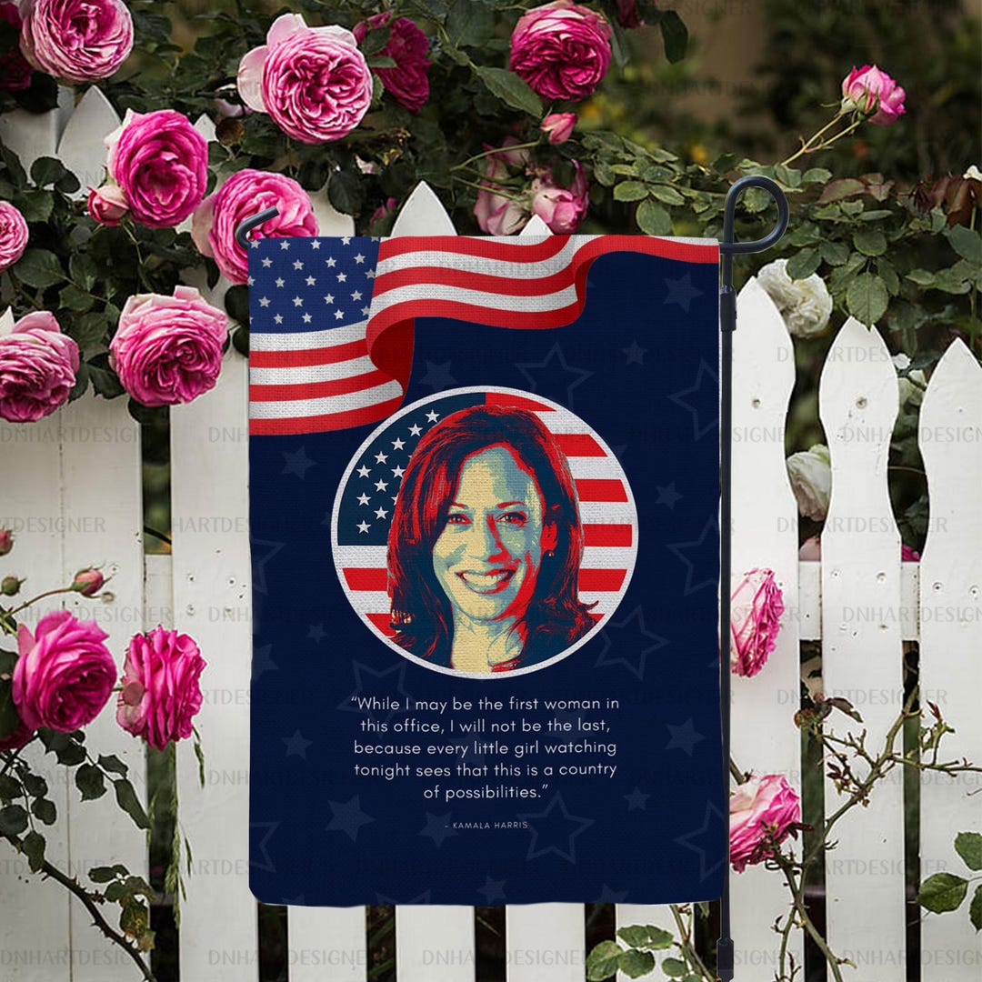 Vintage Style Fans of Kamala Harris Flag, Childless Cat Lady Harris ...