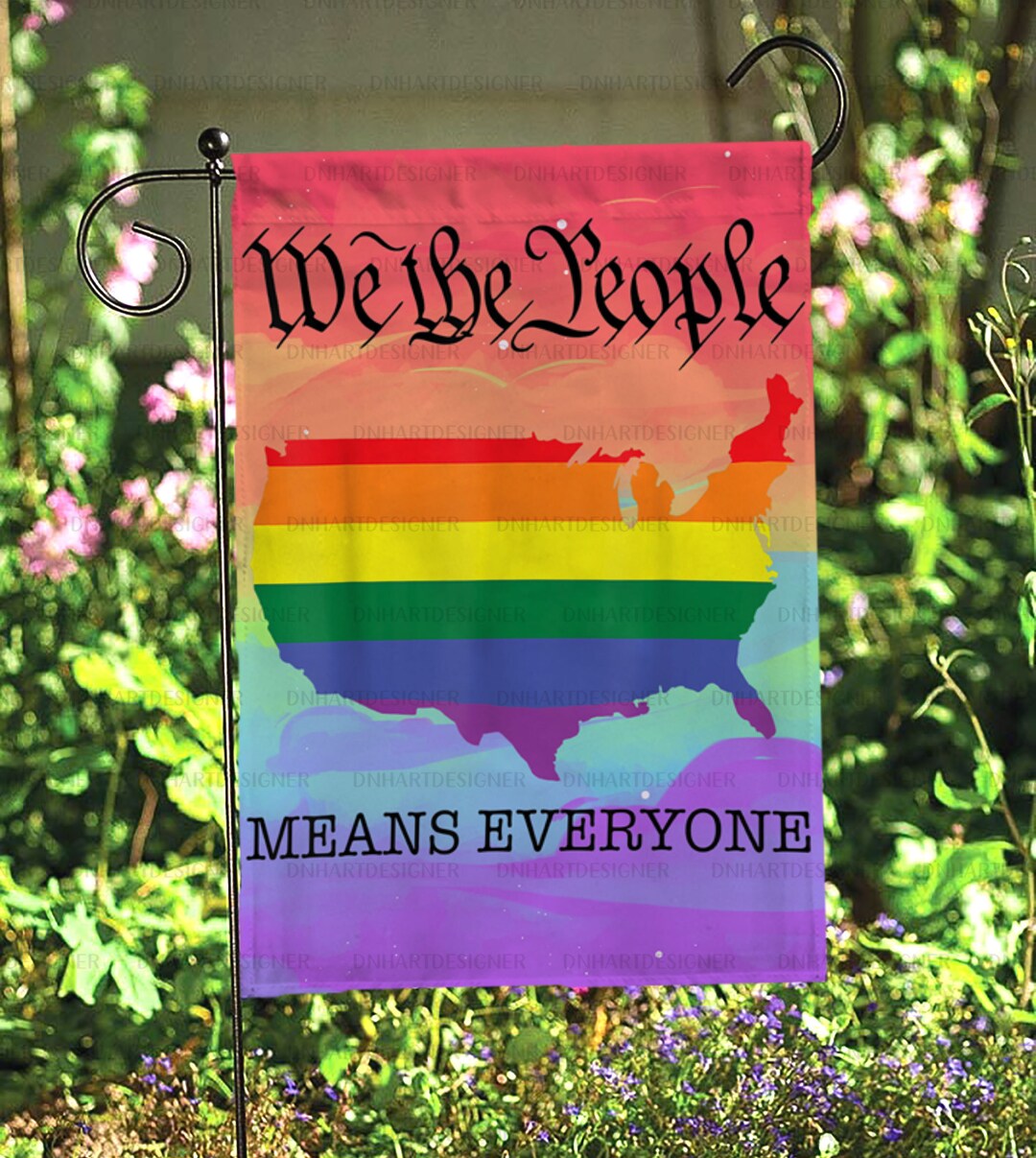 We the People Means Everyone Flag, America LGBT Flag, Patriotic Gay ...