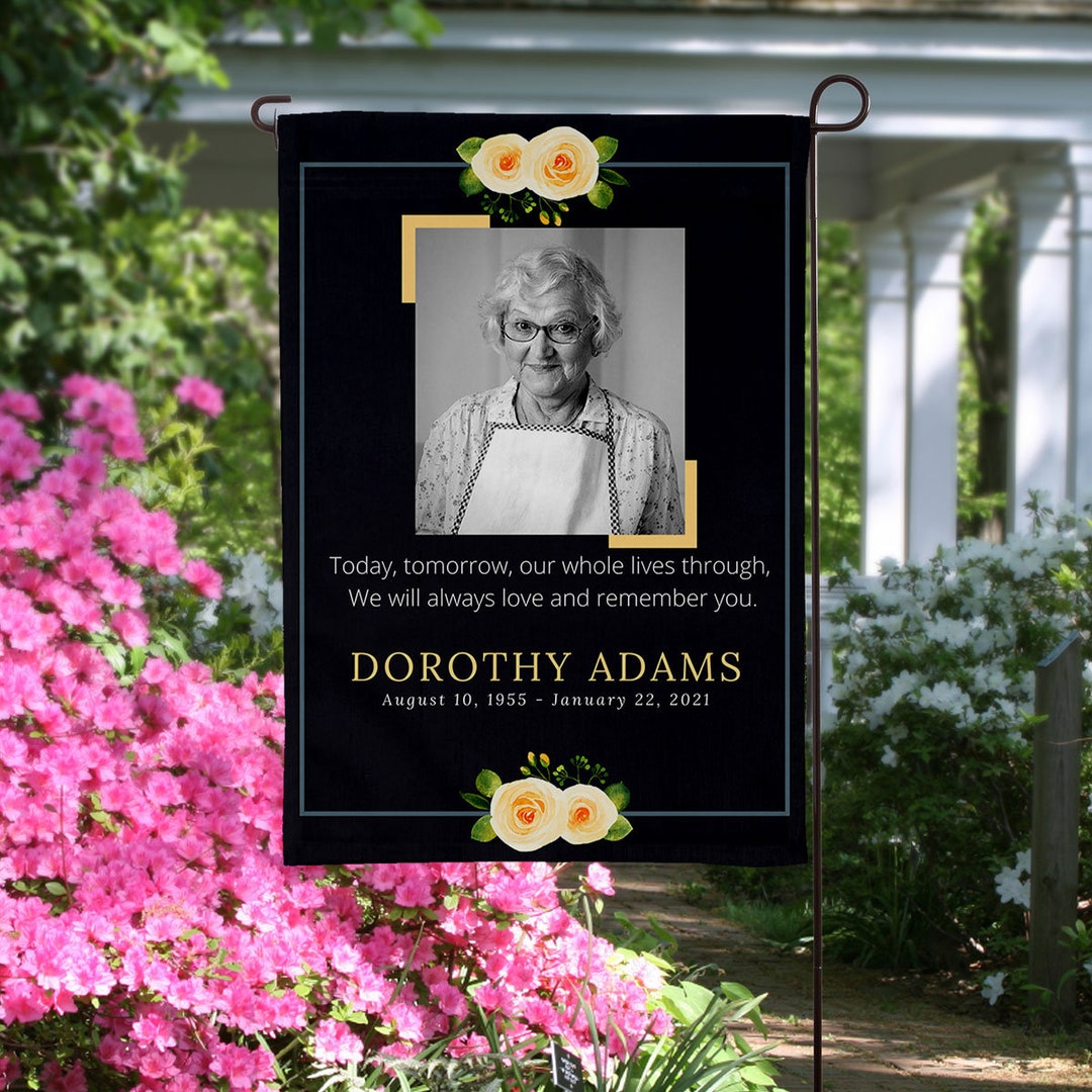 Personalized Memorial Cemetery Flag, Custom Memorial Garden Flag ...