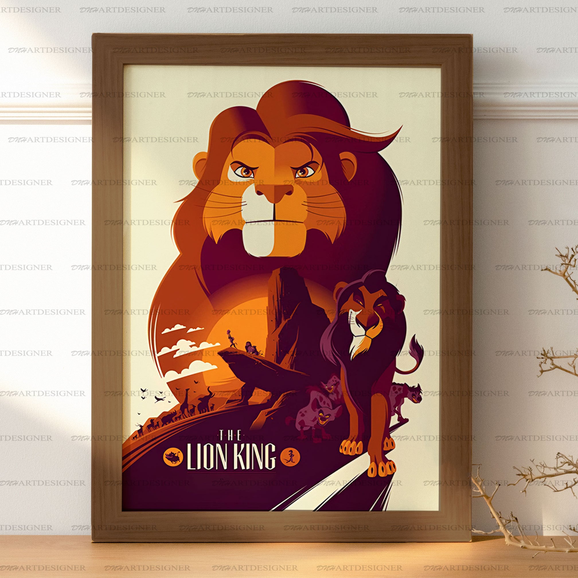 The Lion King Poster Canvas Classic Disney Cartoon Poster - Etsy
