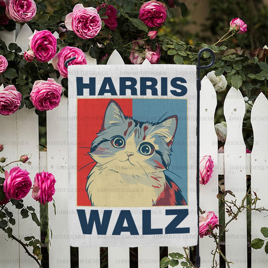 Harris Walz Cats for the People Flag, Peace Justice Kamala Flag, My ...