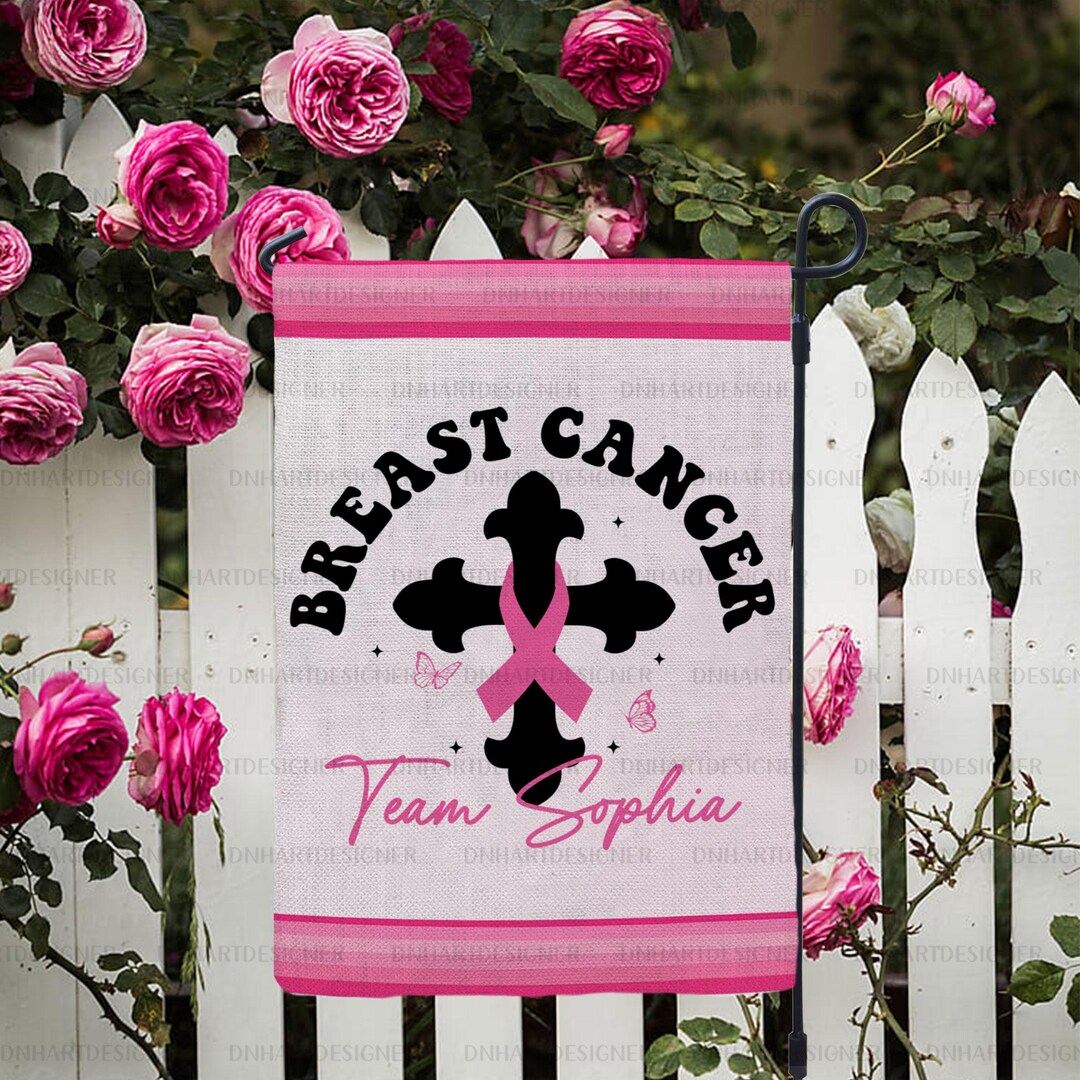 Custom Christian Breast Cancer Flag, Jesus Back the Pink Flag, Pink ...