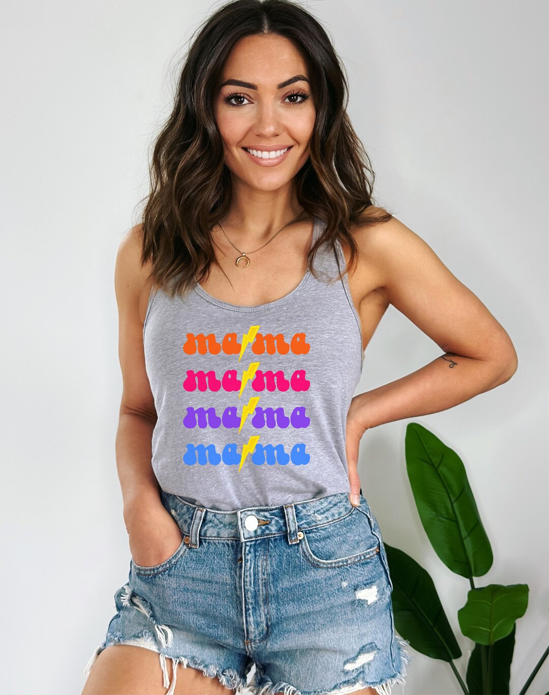 Mama Tank Top With Lightning Bolt | Women's Tank Top | Mom Tank Top ...