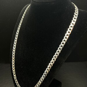 Sterling Silver Flat Curb Chain - Etsy