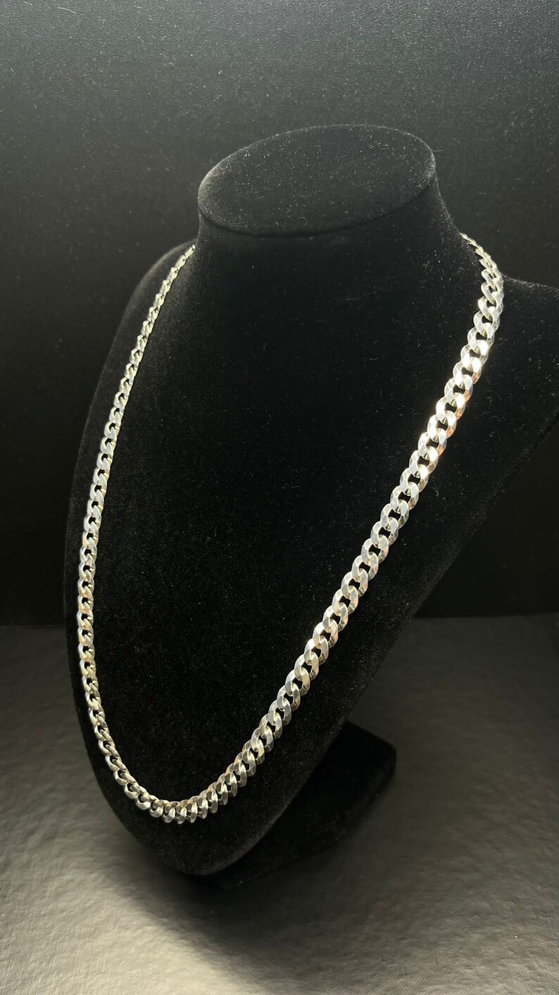 Sterling Silver Flat Curb Chain - Etsy