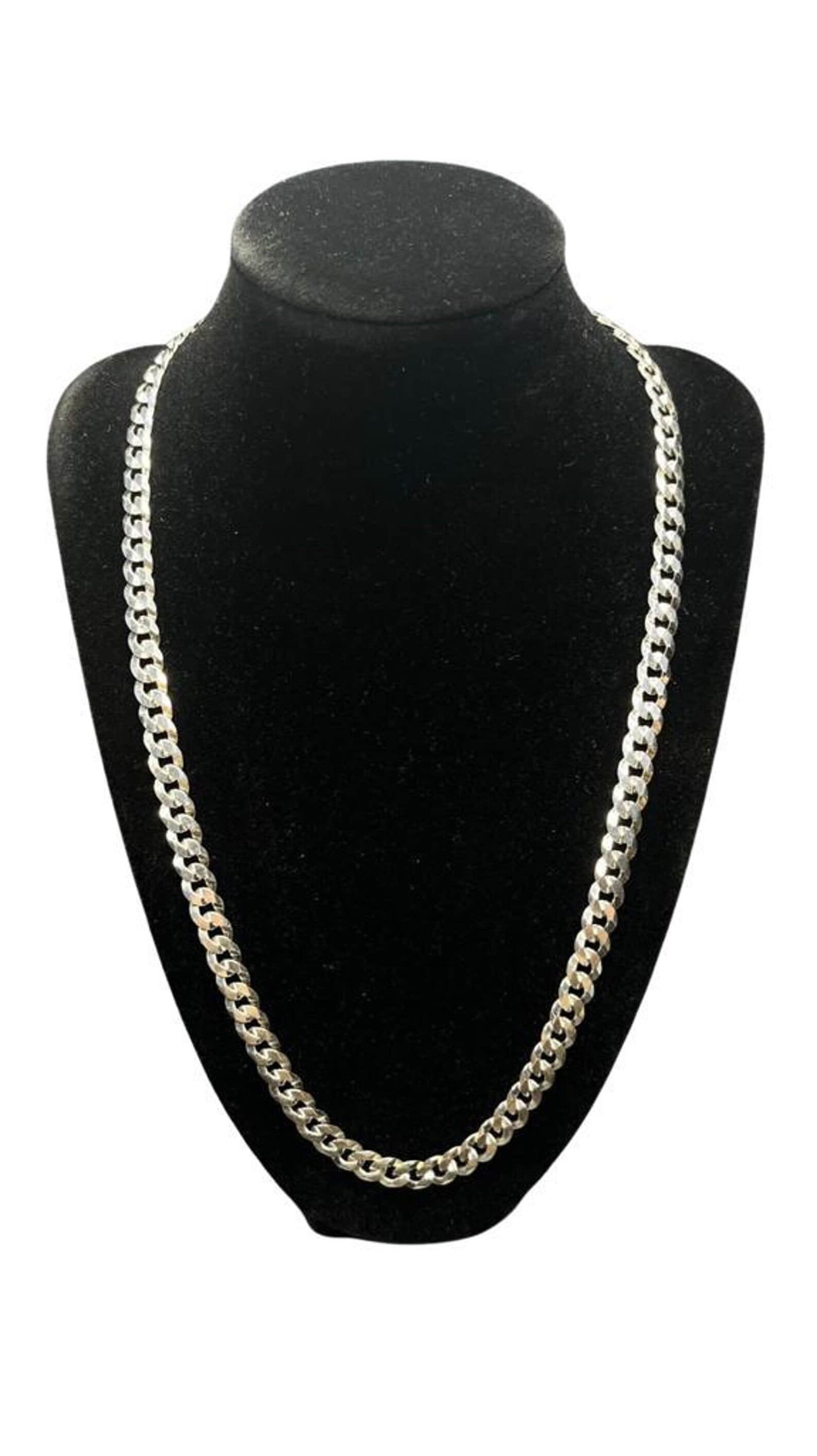 Sterling Silver Flat Curb Chain - Etsy