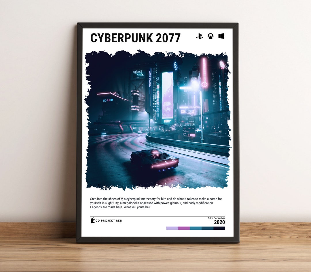 Cyberpunk 2077 (2020) Poster - Video Game Wall Art Print / Home Decor ...