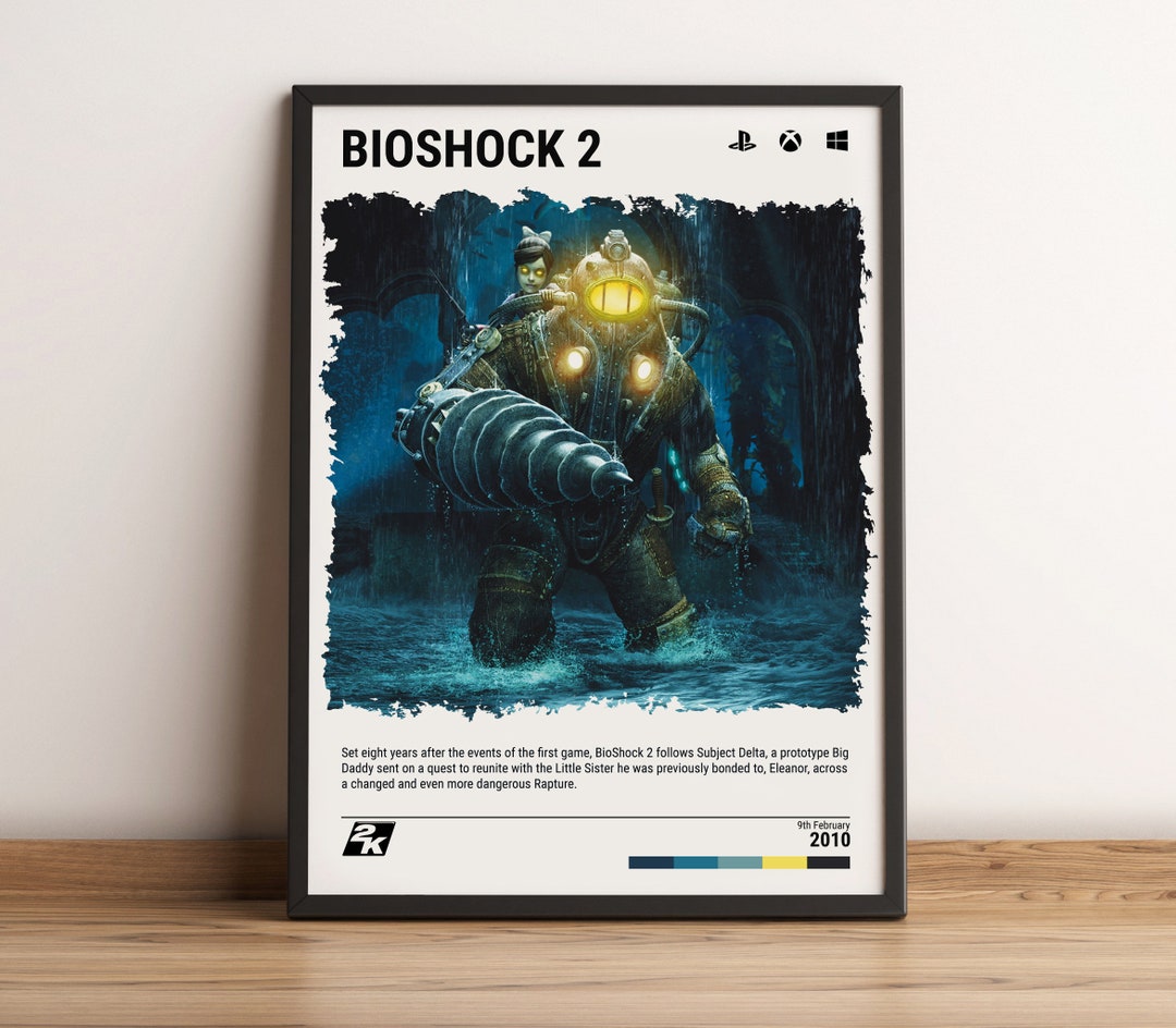 Bioshock 2 2010 Minimalist Poster Video Game Wall Art Print Gaming Gift ...