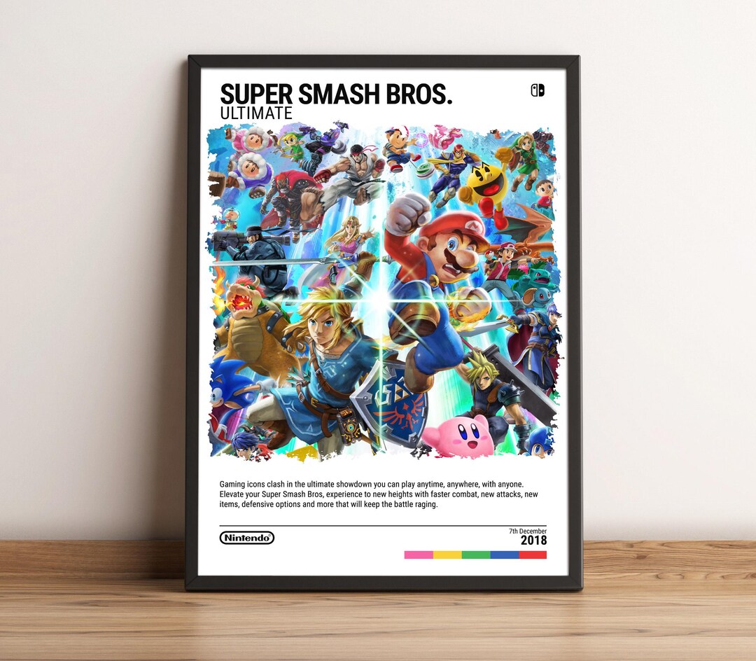 Super Smash Bros. Ultimate (2018) Nintendo Switch Poster - Video Game ...