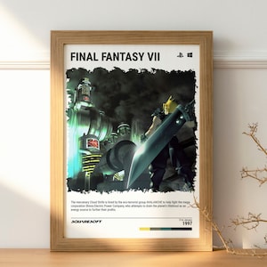 Final Fantasy VII 1997 Poster Video Game Wall Art Print Gaming Gift A5 ...