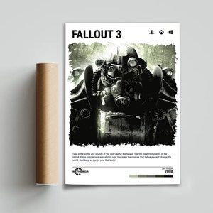 Fallout 3 - Video Game Wall Art Print / Poster Decor - Gaming Gift - A5 ...