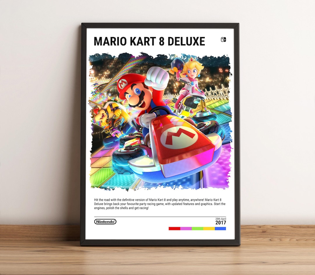 Mario Kart 8 Deluxe (2017) Nintendo Switch Poster - Video Game Wall Art ...