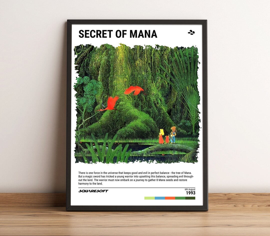 Secret of Mana 1993 Poster Video Game Wall Art Print / - Etsy
