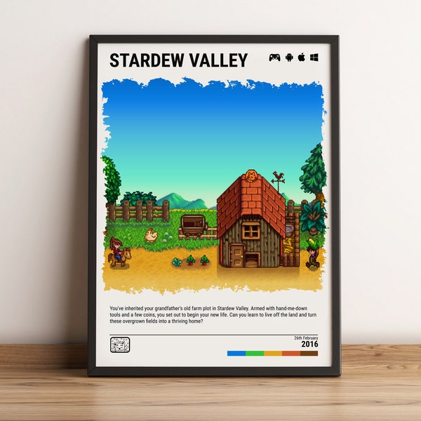 Stardew Valley Wall Art Framed - Etsy