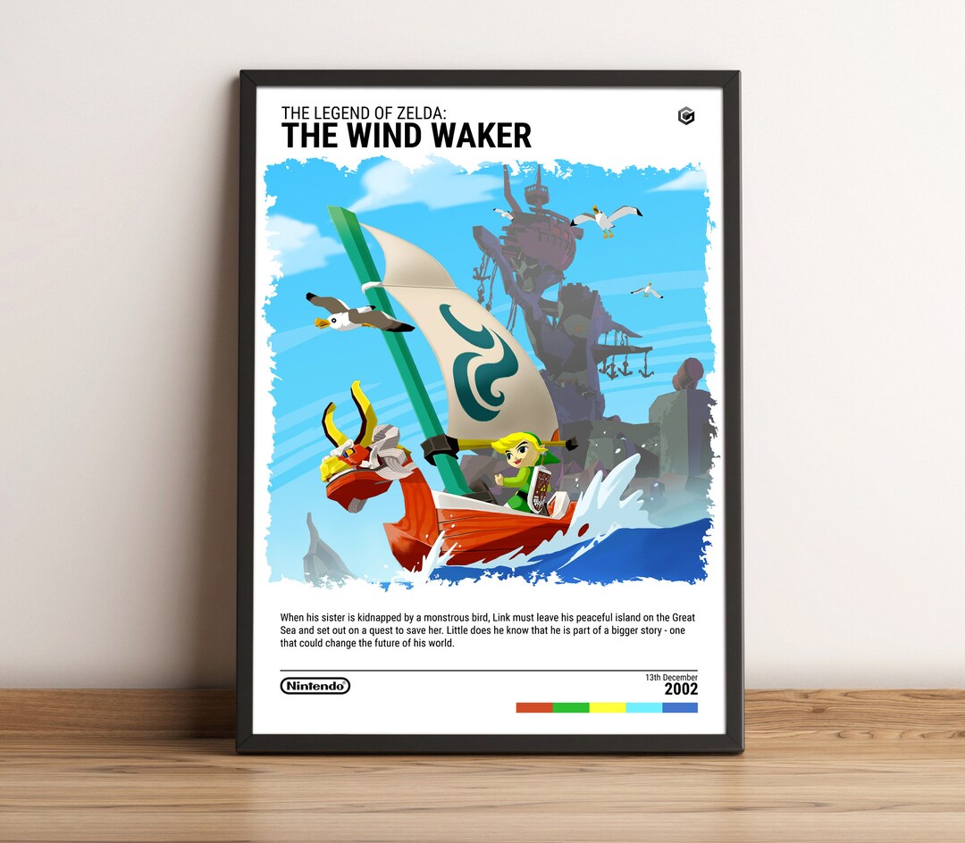 The Legend of Zelda: the Wind Waker 2002 Gamecube Poster Video Game Art ...