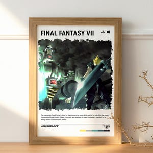 Final Fantasy VII (1997) Poster - Video Game Wall Art Print - Gaming ...