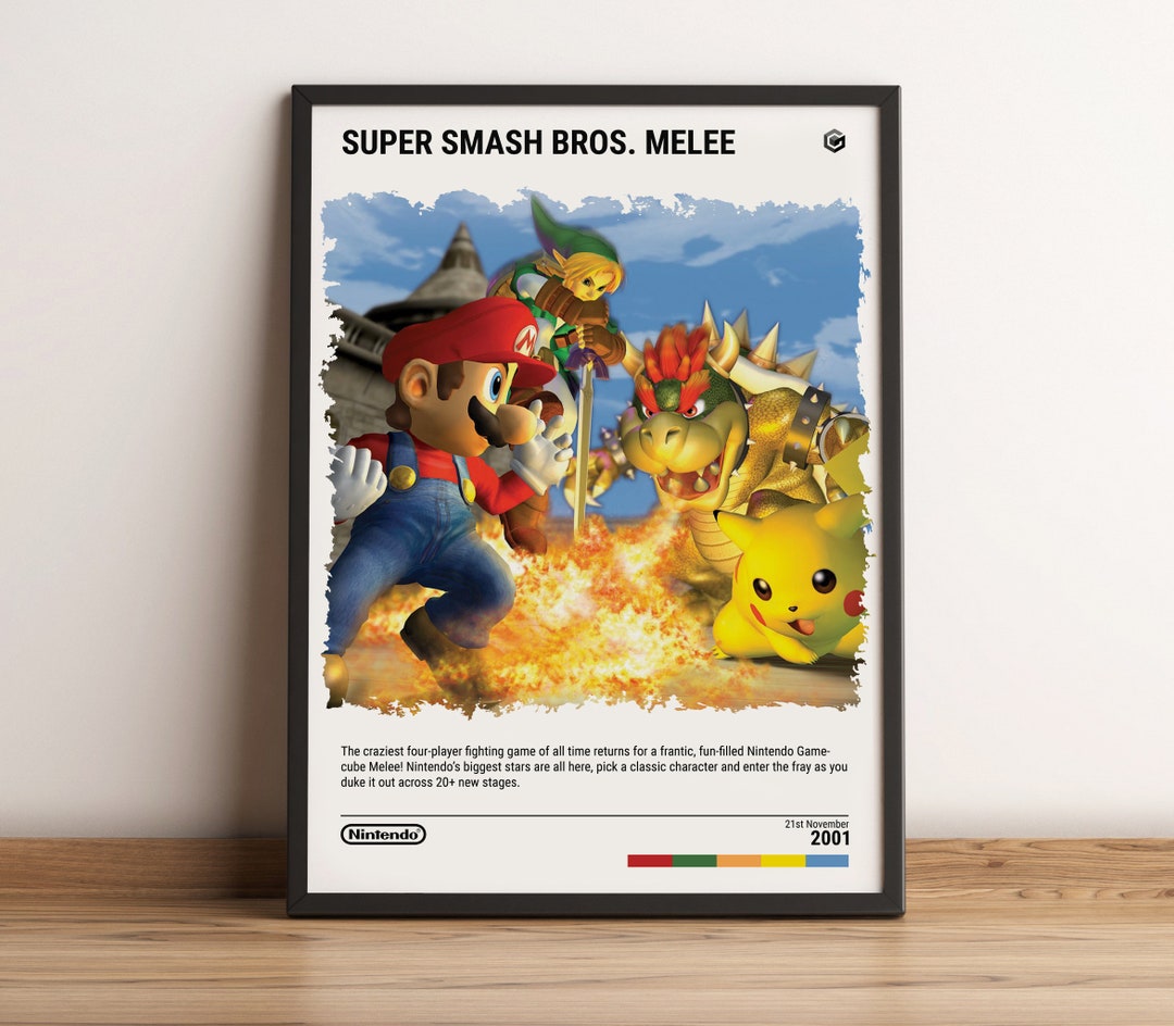 Super Smash Bros. Melee 2001 Gamecube Poster Video Game Art Print ...