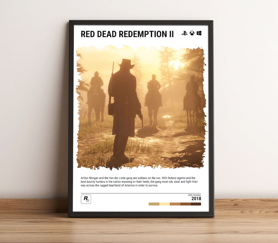 Red Dead 2 2018 Poster Video Game Wall Art Print Gaming Gift A5-A4-A3 ...