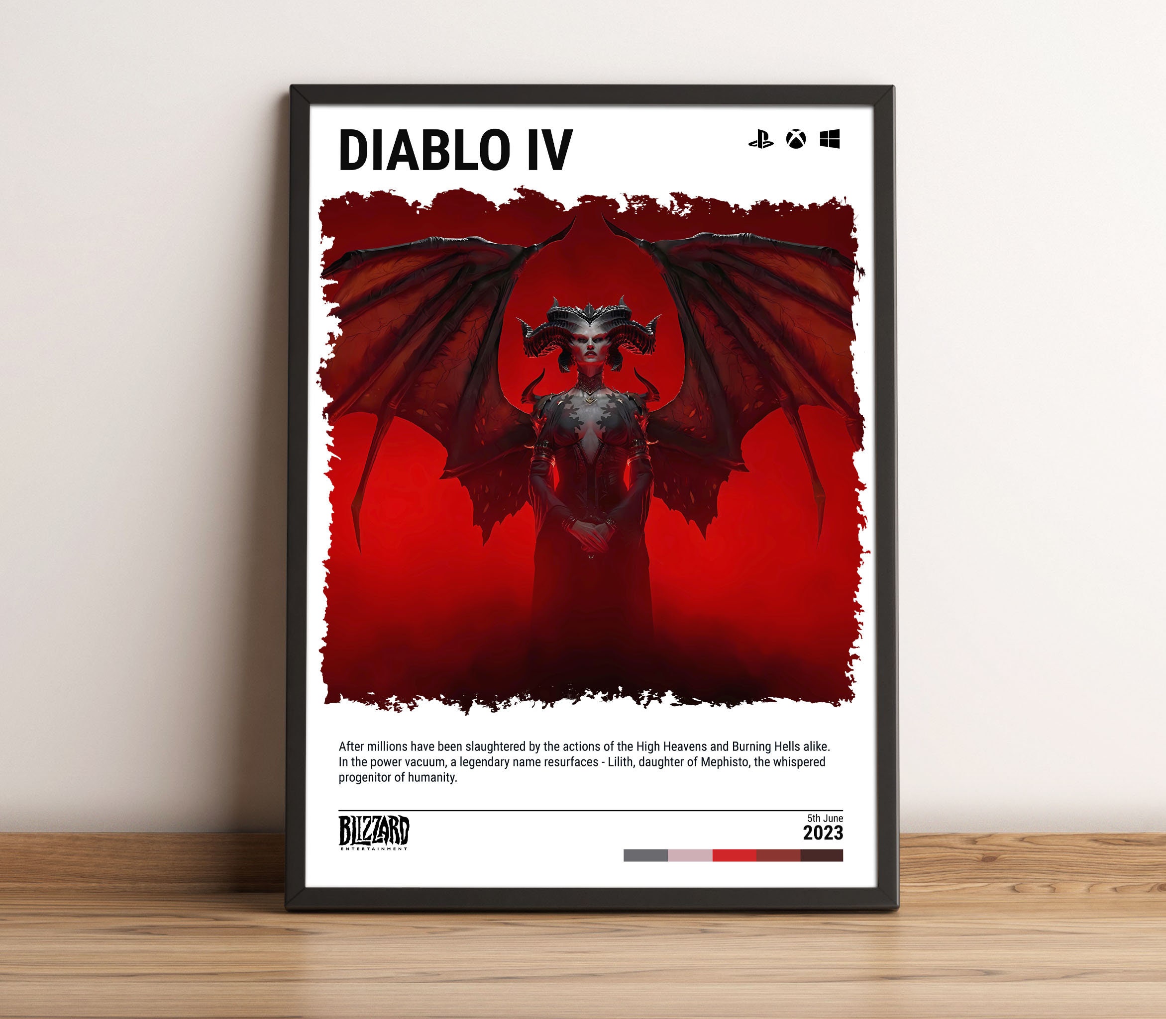 Diablo 4 2023 Poster Video Game Wall Art Print / Home - Etsy