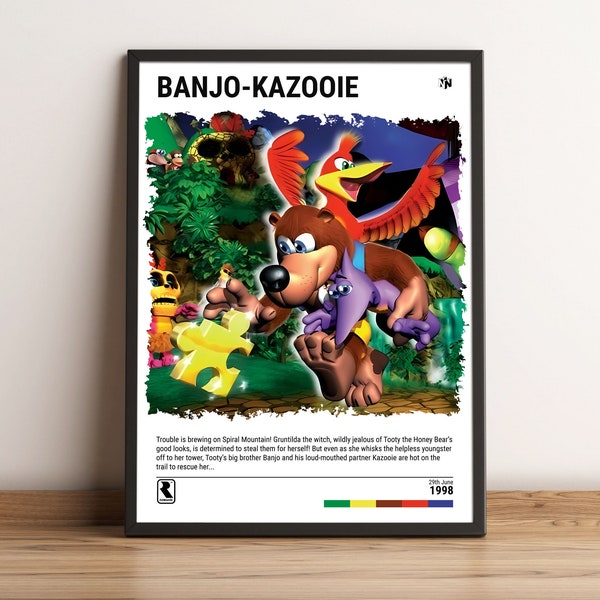 Banjo Kazooie Frame - Etsy
