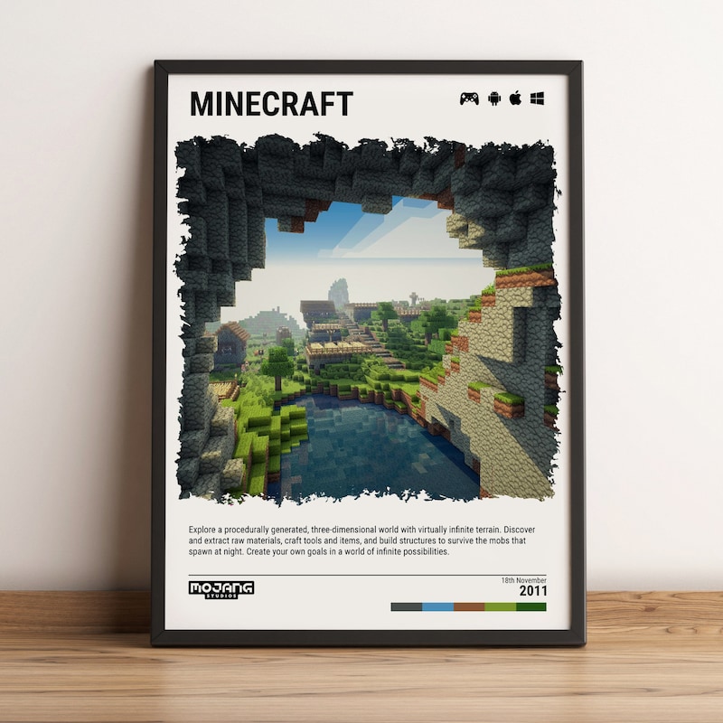 Mincraft Poster - Etsy UK