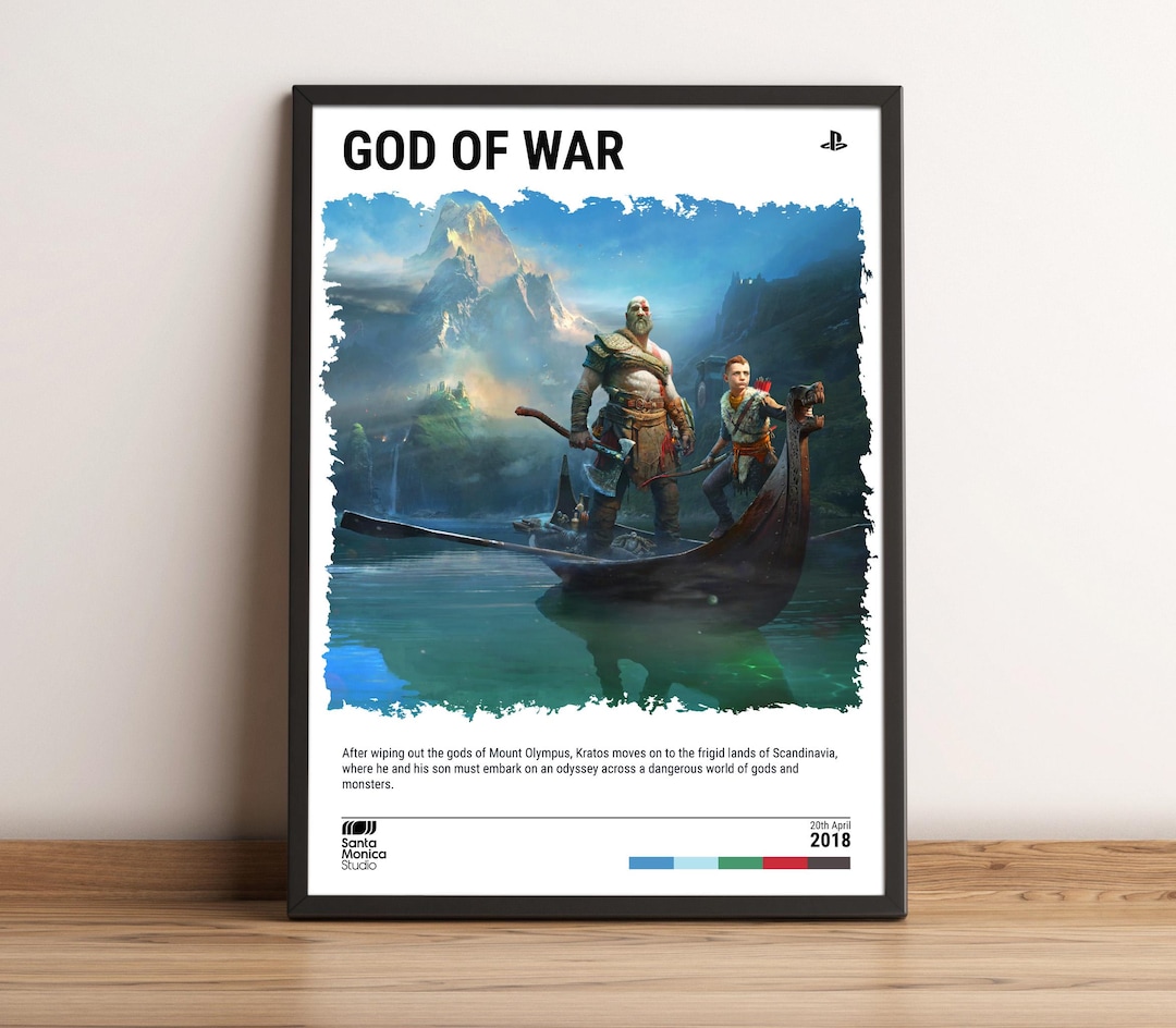 God of War (2018) Poster - Video Game Wall Art Print - Gaming Gift - A5 ...
