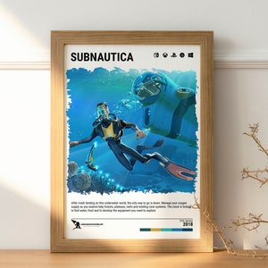 Subnautica (2014) Poster - Video Game Wall Art Print - Gaming Gift - A5 ...