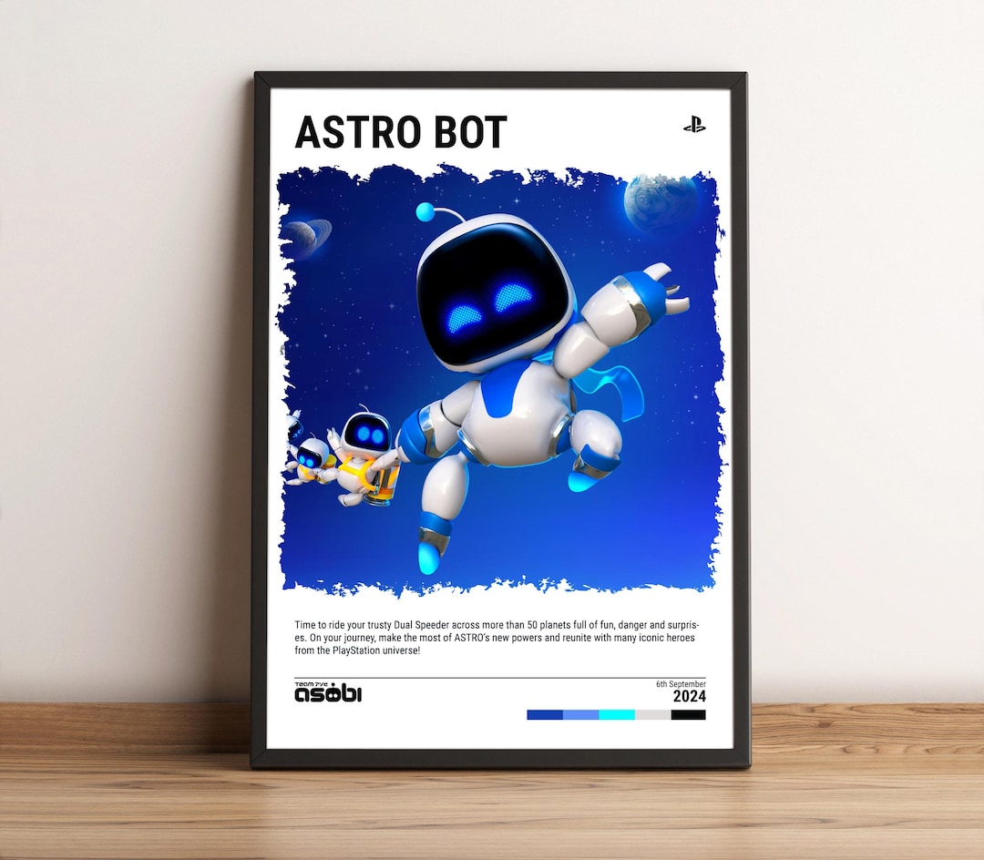 Astro Bot (2024) Poster - Video Game Wall Art Print - Gaming Gift - A5-A4-A3-A2-A1 Unframed ...