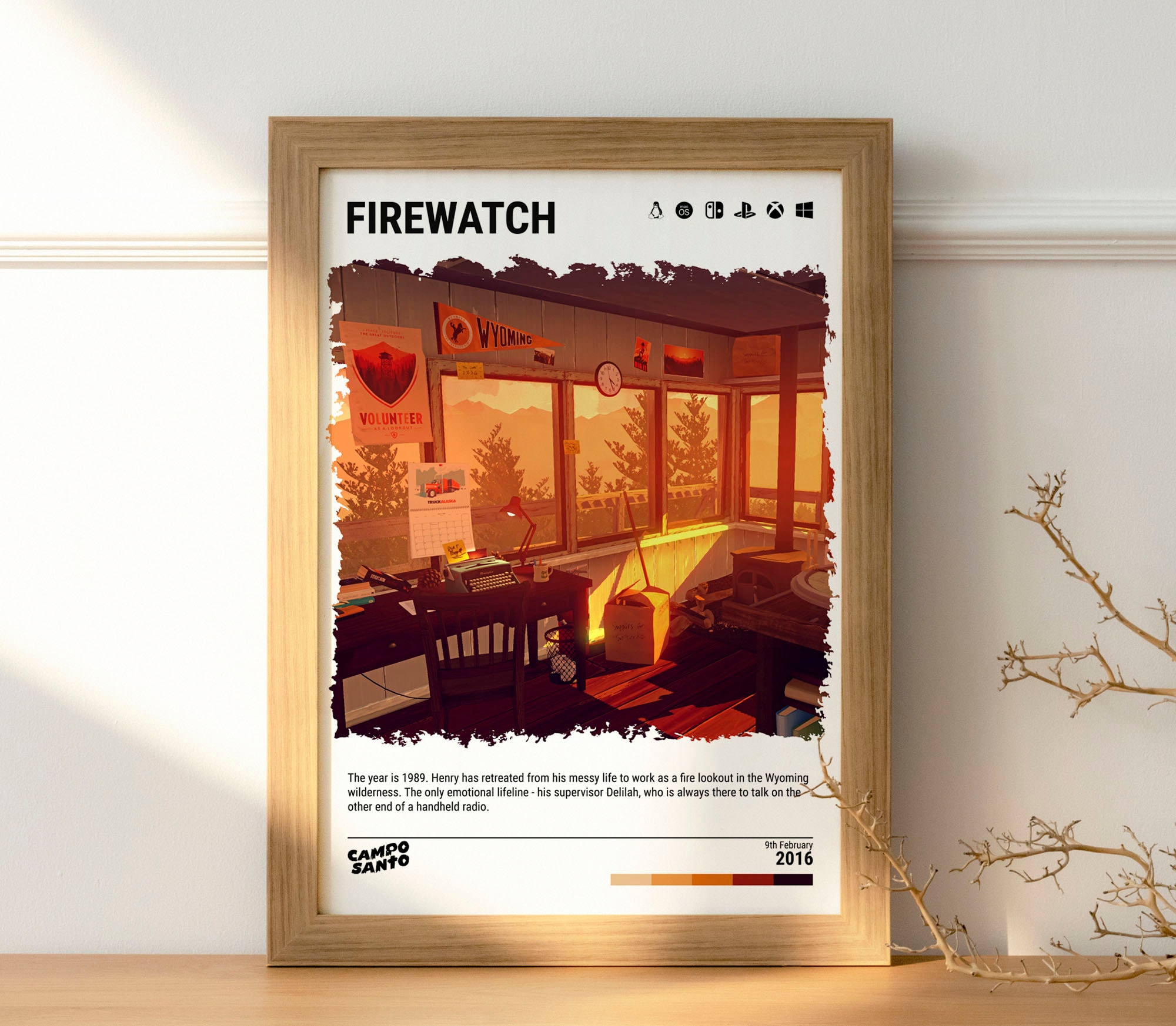 Firewatch (2016) Poster - Video Game Wall Art Print - Gaming Gift - A5 ...