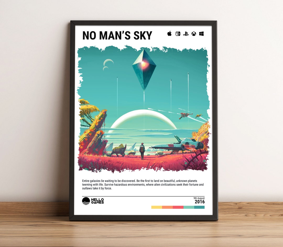 No Mans Sky (2016) Poster - Video Game Wall Art Print - Gaming Gift ...
