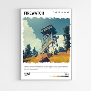 Firewatch (2016) Poster - Video Game Wall Art Print - Gaming Gift - A5 ...
