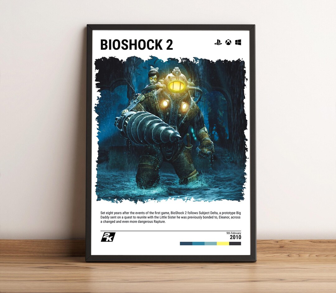 Bioshock 2 (2010) Minimalist Poster - Video Game Wall Art Print ...