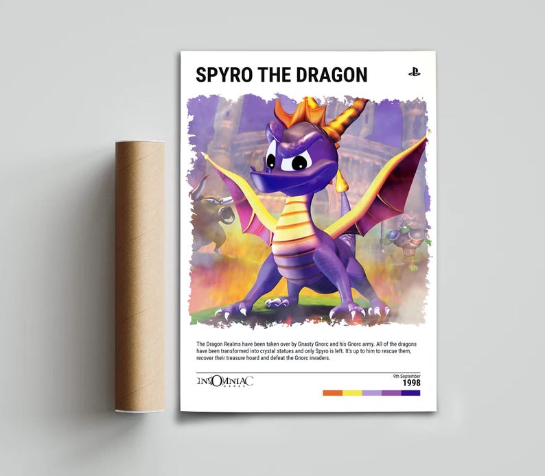 Choose Your Spyro Game Poster - PS1 Video Game Wall Art Print - Gaming ...