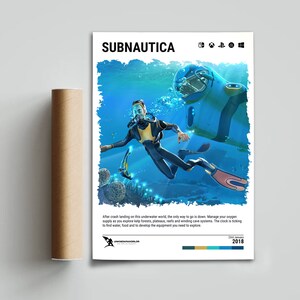 Subnautica (2014) Poster - Video Game Wall Art Print - Gaming Gift - A5 ...