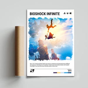 Bioshock Infinite (2013) Minimalist Poster - Video Game Wall Art Print ...