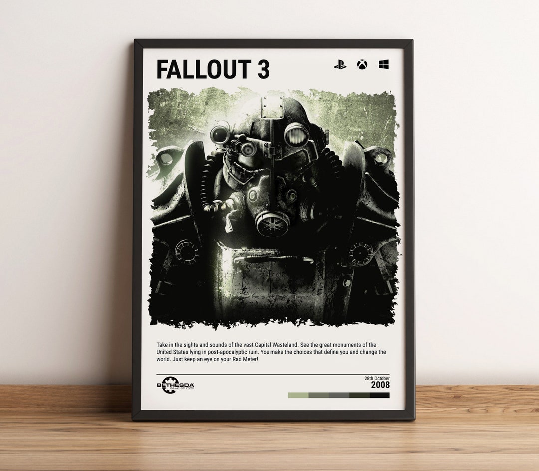 Fallout 3 - Video Game Wall Art Print / Poster Decor - Gaming Gift - A5 ...