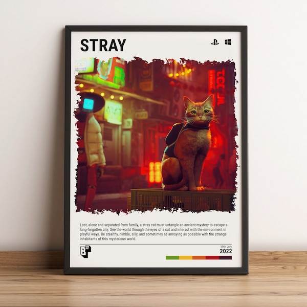 Stray Video Game Poster - Etsy UK