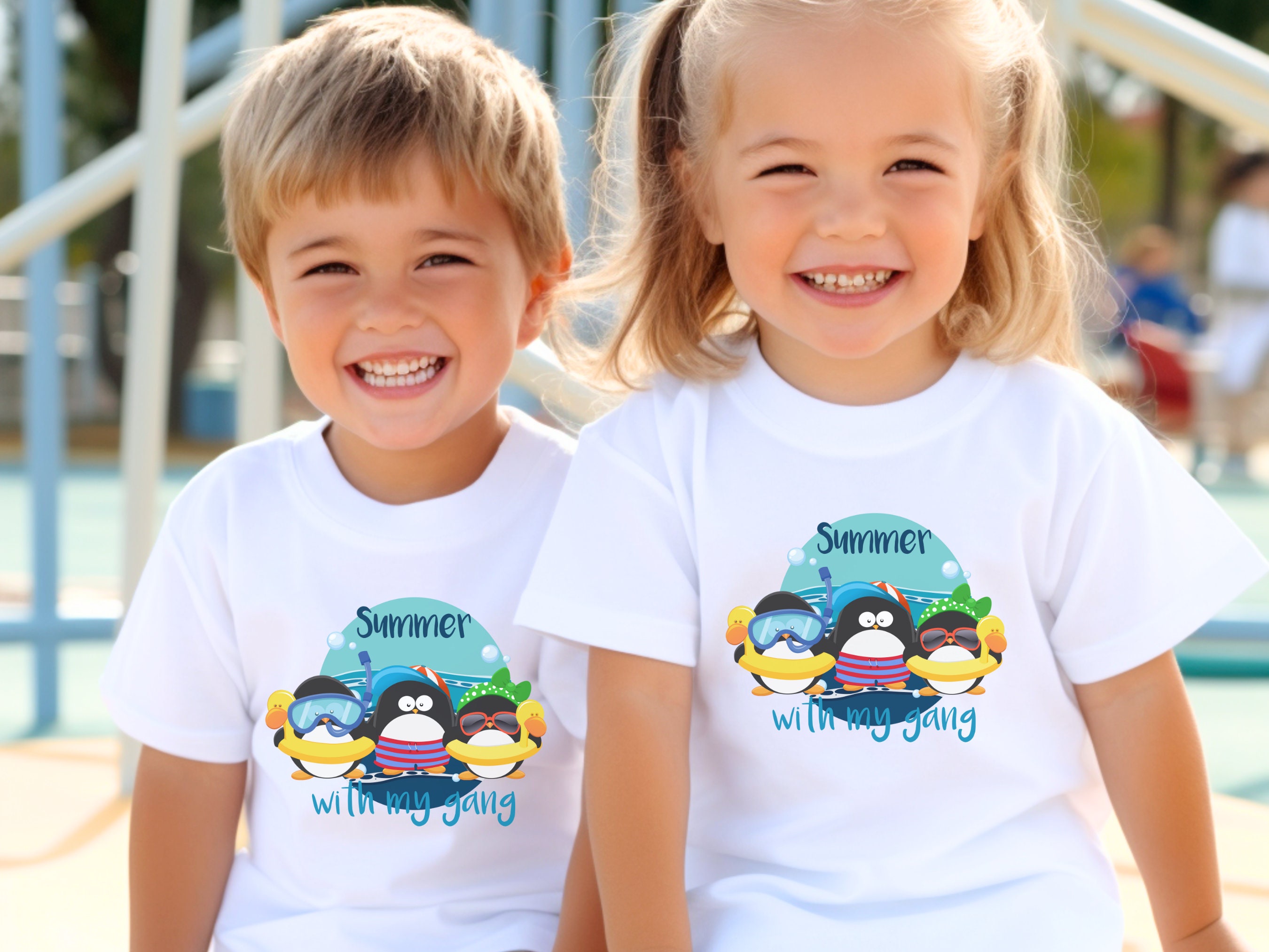 Penguins Gang Penguins SVG Summer With My Gang Birthday - Etsy