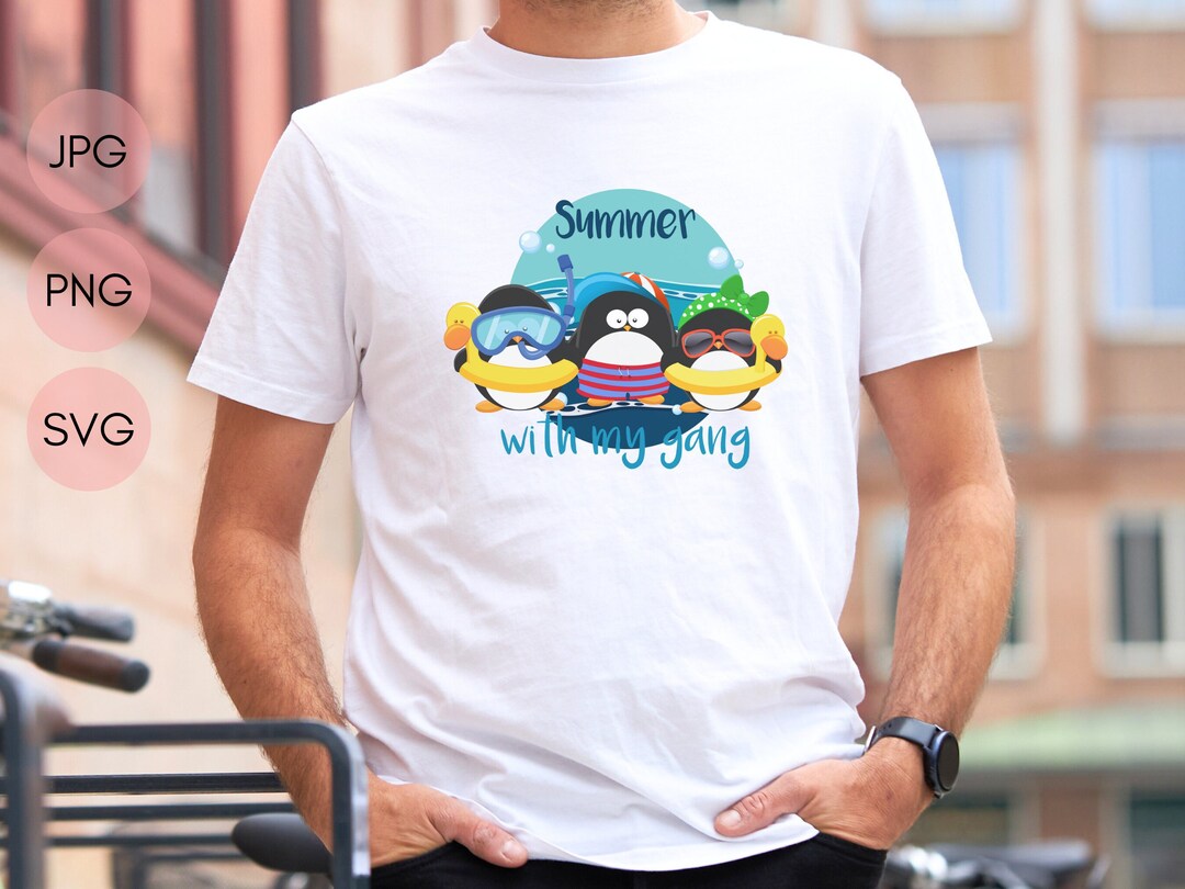 Penguins Gang Penguins SVG Summer With My Gang Birthday - Etsy
