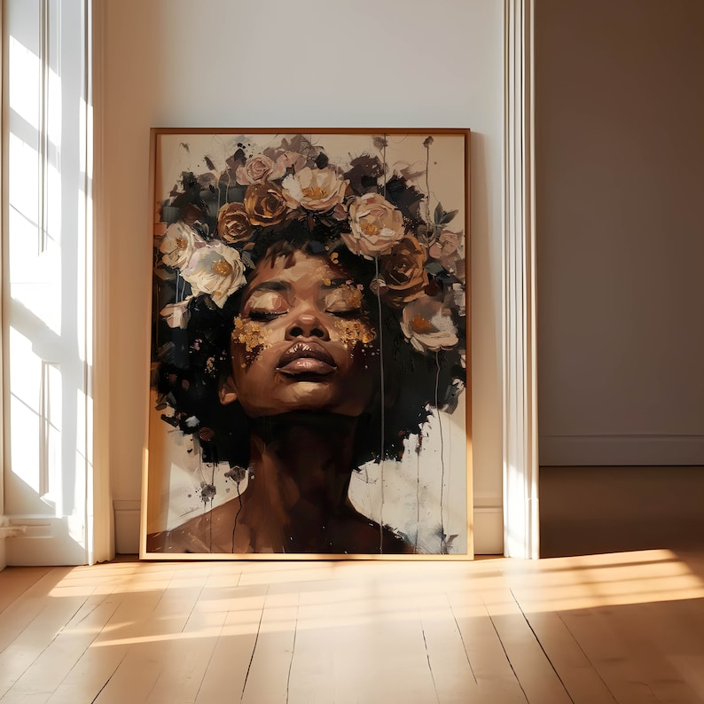 Printable Oil Paintings of Black Women Wall Art, African American Women, African American ...